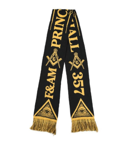 Prince Hall Mason - Scarf (Black/Gold) – Da Greek Spot
