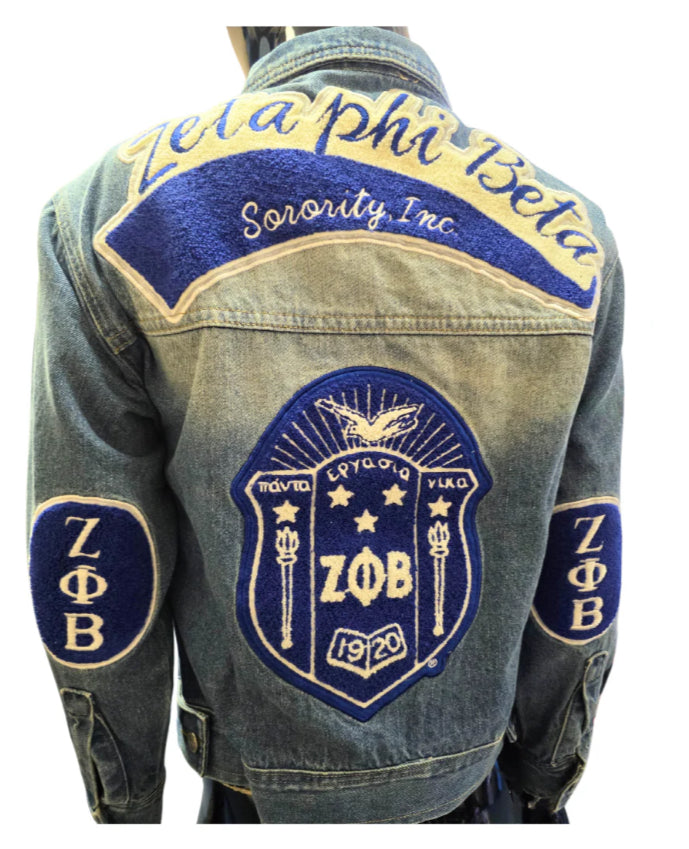 Zeta Phi Beta - Denim Jacket – Da Greek Spot