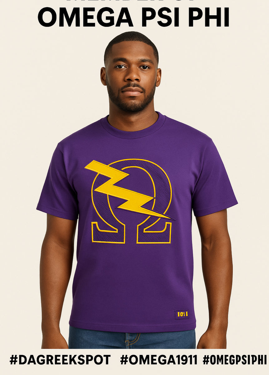 Omega Psi Phi - Heavy Weight Big Stitch Embroidered Short Sleeve Shirt ...