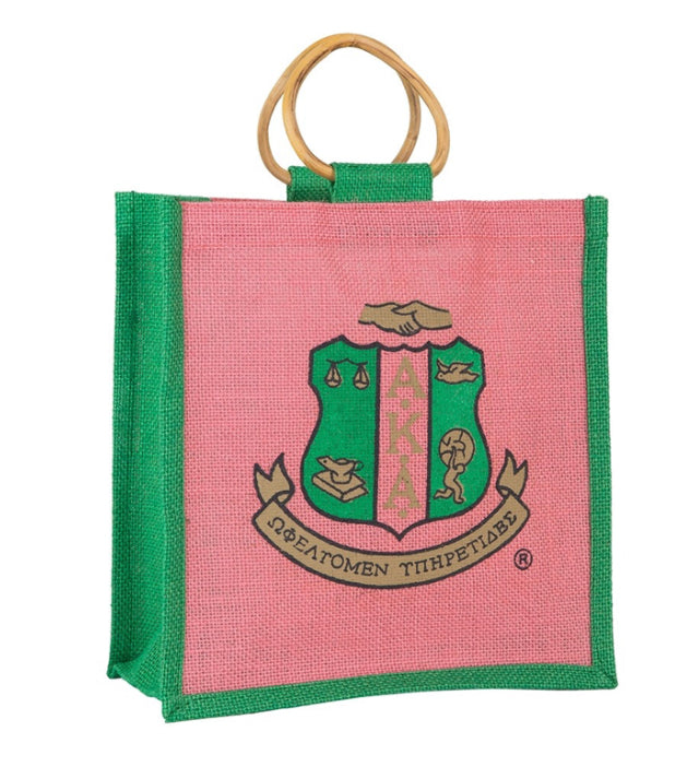 Alpha Kappa Alpha -Mini Jute Bag (Shield) – Da Greek Spot